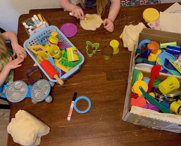 Coloring On Playdough